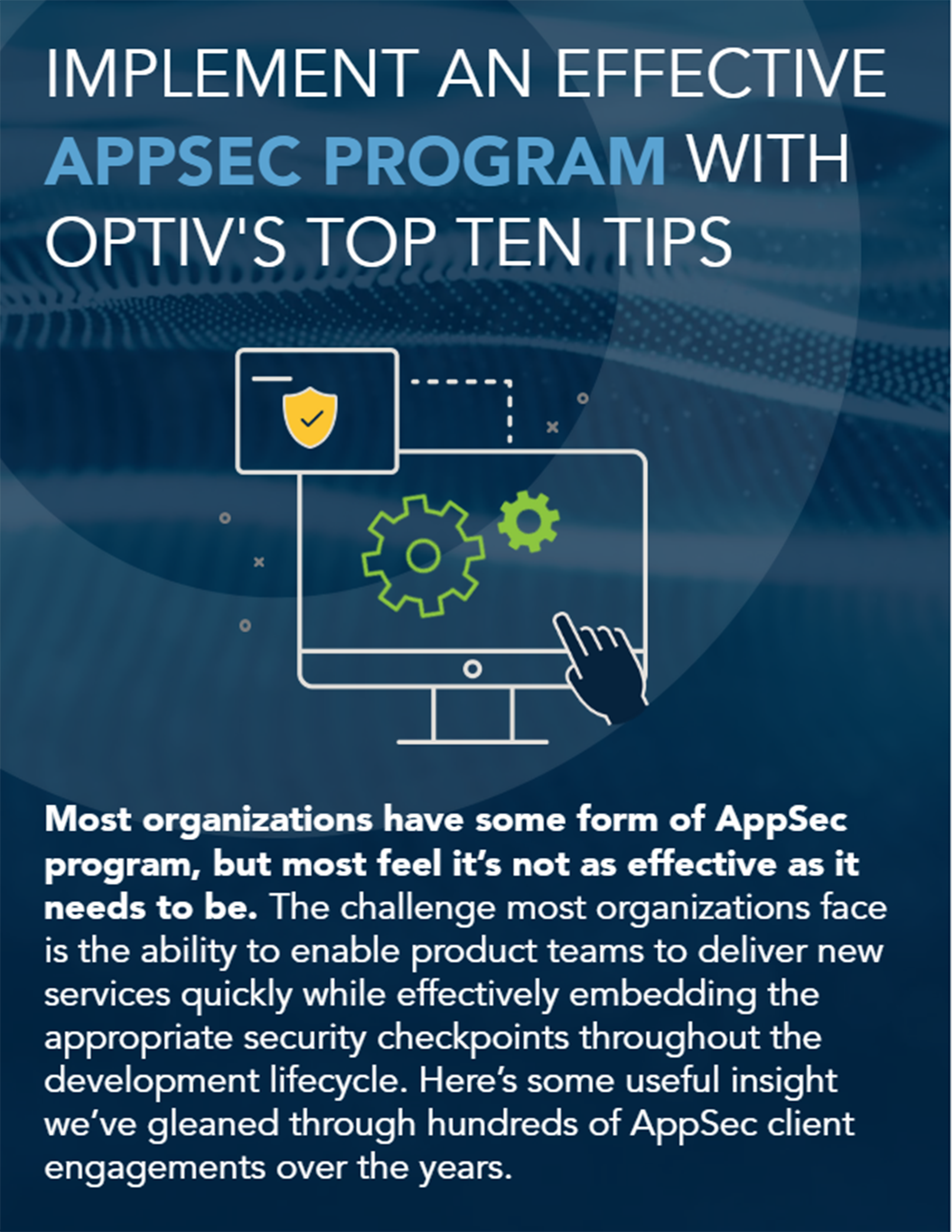 Implement An Effective Appsec Program Optiv
