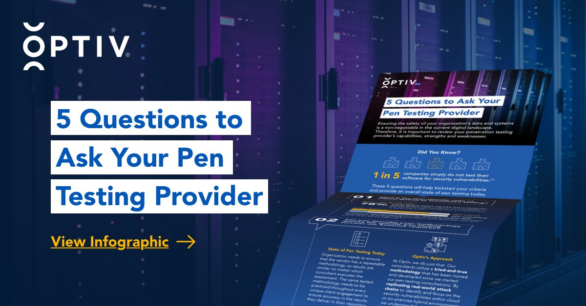 5 Questions for Your Pentesting Provider Infographic | Optiv