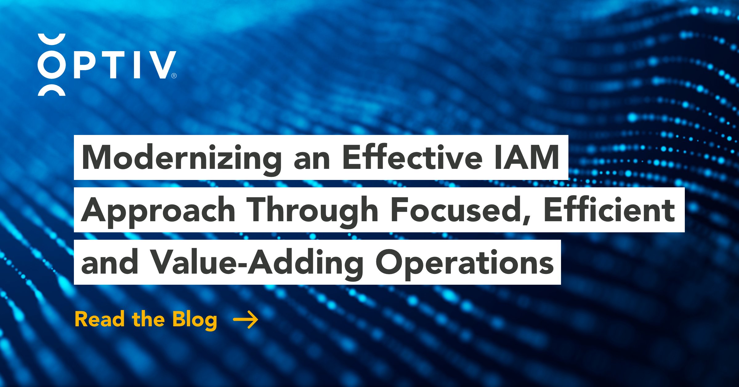 Modernizing an Effective IAM Approach Through Focused, Efficient and ...
