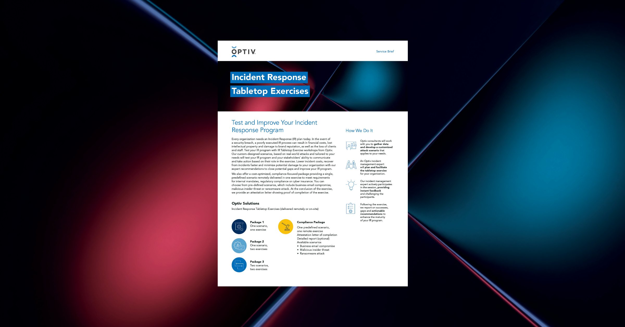 Threat Incident Response Tabletop Exercises | Optiv
