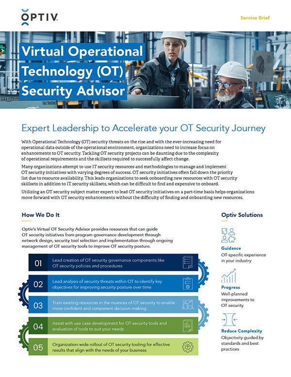 Virtual Operational Technology (OT) Security Advisor | Optiv
