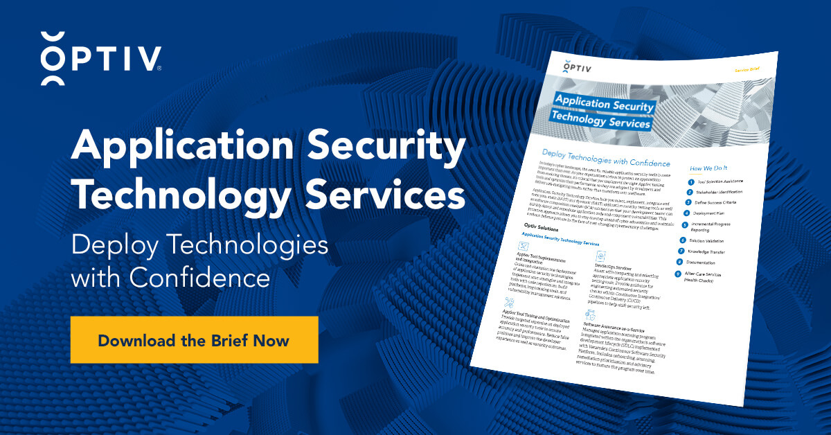 Technology Services | Application Security | Optiv Technology Services | Application Security | Optiv
