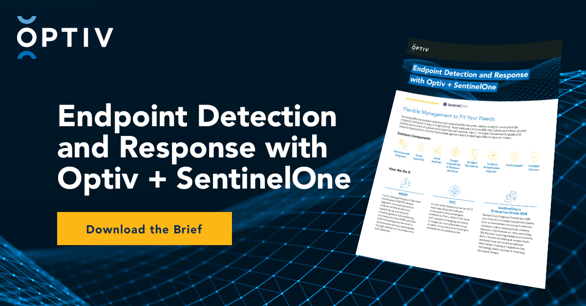 SentinelOne MEDR | Optiv SentinelOne MEDR | Optiv