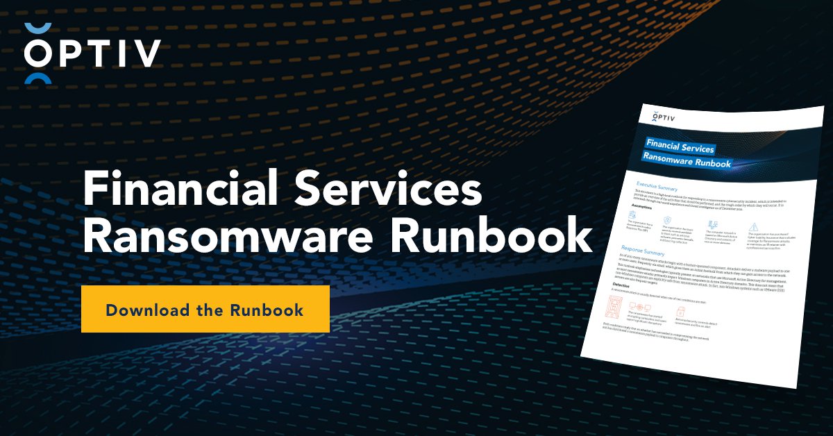 Financial Service Ransomware Runbook | Optiv