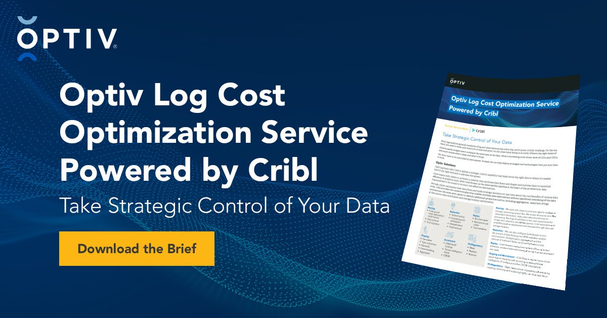 Optiv + Cribl Log Cost Optimization Service | Optiv