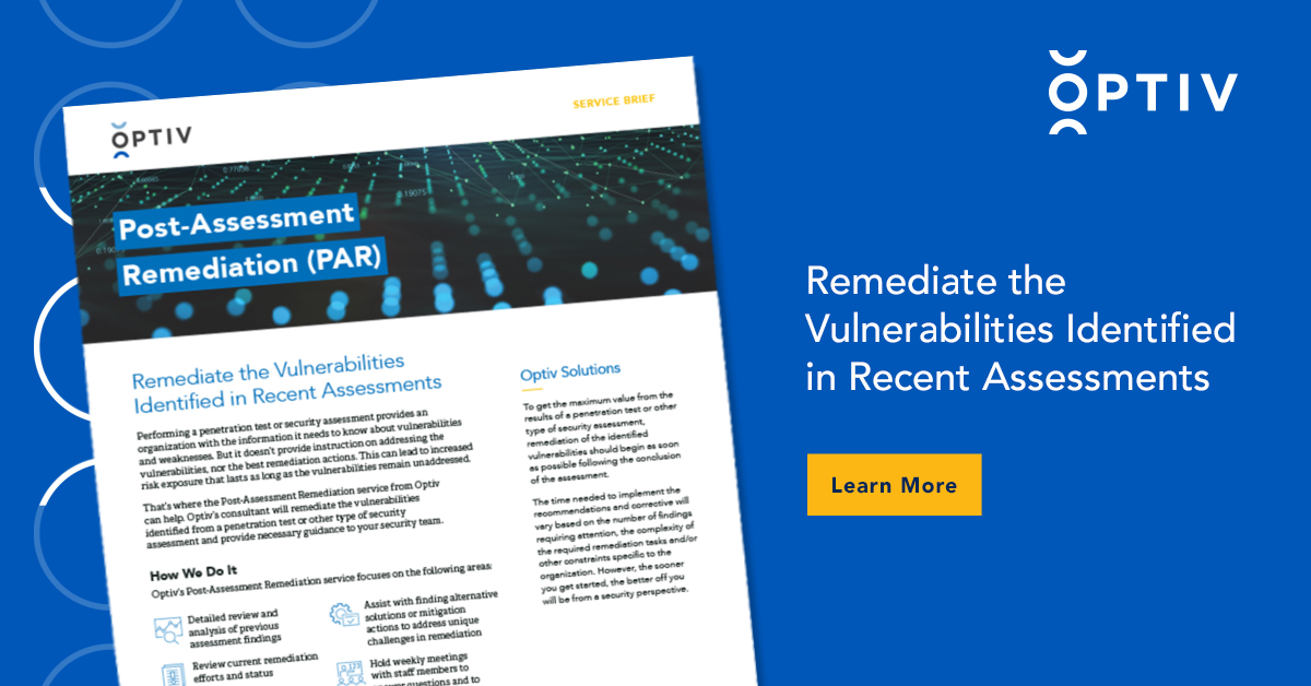Post-Assessment Remediation Assists With Vulnerabilities | Optiv