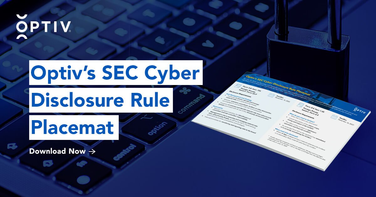 Optiv’s SEC Cyber Disclosure Rule Placemat | Optiv