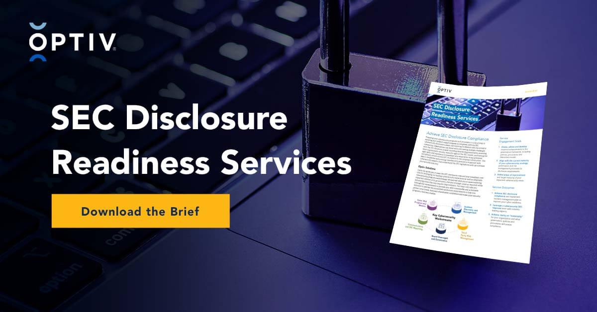SEC Disclosure Readiness Services | Optiv