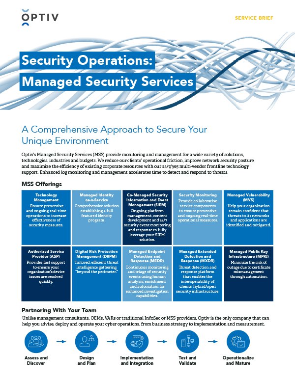 Managed Security Services | Security Operations | Optiv