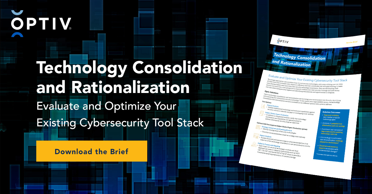 Technology Consolidation and Rationalization Service Brief | Optiv